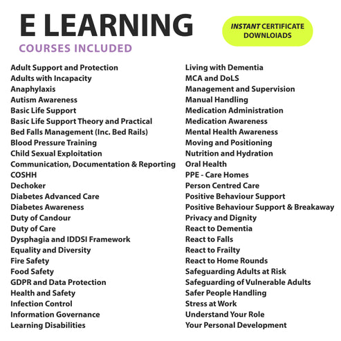 E Learning - Training in Care